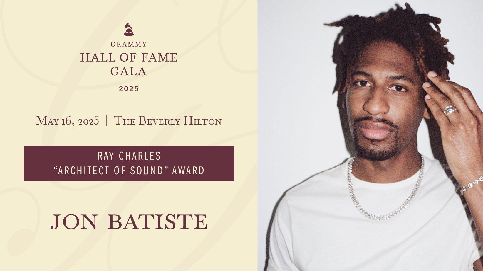 Jon Batiste To Receive Inaugural Ray Charles "Architect of Sound" Award At The 2025 GRAMMY Hall ...